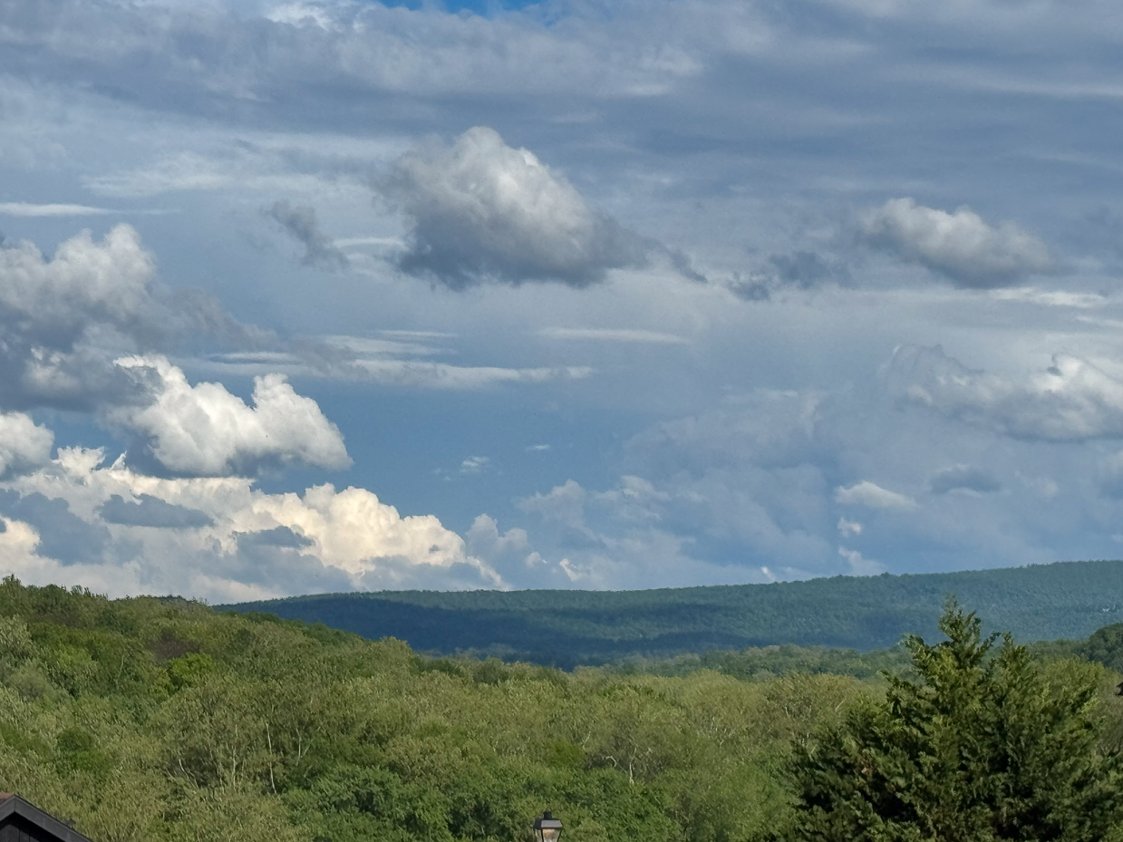 Layered Storm Clouds Over Forested Hills – Artist Reference Photo ...